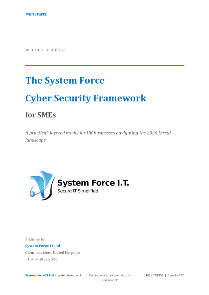 Cyber Security Framework for UK SMEs 2026 | White Paper | System Force IT